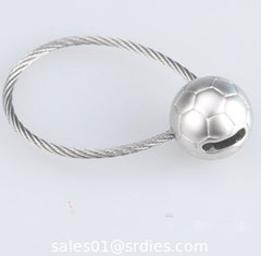 China High graded steel wire loop key holder, twist steel wire rope keyring for men's gift sets, supplier