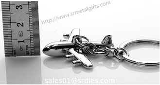China Exquisite airplane model drop charm pendant key ring, metal aircraft pendant keychains, supplier