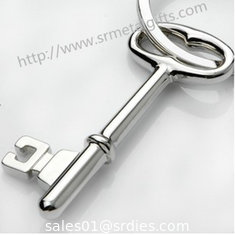 China Metal key shape FOB pendant key chains, alloy key shaped drop pendant charming FOB keyring supplier