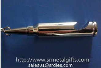 China Custom metal bullet shaped can opener with laser marking logo, metal can / bottle opener, supplier