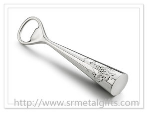 China Exquisite 3d embossed design bottle opener, silver plated embossed design bottle openers, supplier