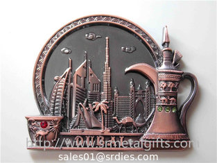 China Custom metal fridge magnets, metal refrigerator magnetic stick, zinc alloy, bronze plated, supplier
