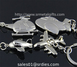 China Metal air plane keychains, combat aircraft drop pendant keyrings, jet aircraft key chains, supplier
