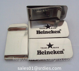 China Branding logo s.s. money clip for business gifts, stainless steel engraved logo money clip supplier