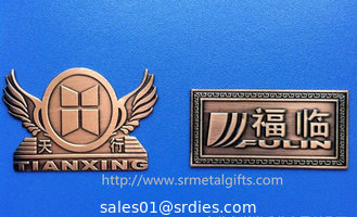 China Custom made antique bronze name plate emblem plaques, specialist in metal sign plates, supplier