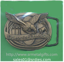 China Vintage retro metal antique brass American eagle emblem men's belt buckles, zinc alloy, supplier