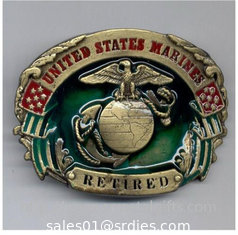 China Enamel antique brass US eagle emblem men belt buckles, zinc alloy, China factory, supplier
