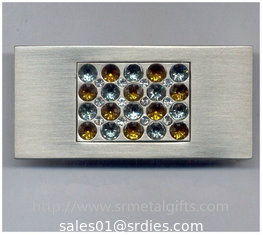China Brush nickel belt buckle for men belt with rhinestones, zinc alloy, China factory, supplier