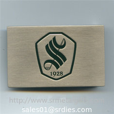 China Brush nickel flat belt buckle with engraved logo, custom made alloy belt buckle, supplier