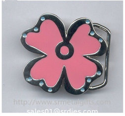 China Four leaf clover enamel women belt buckle, enamel metal belt buckles for lady gifts supplier