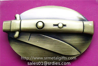 China vintage antique brass dagger and scabbard design belt buckle for men belt, supplier