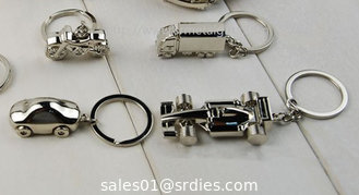 China Metal car drop pendant keyring collection, chrome car pendant keychains, zinc alloy, supplier
