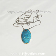 China Colored painted metal dog tag with epoxy coated, custom painted dog tag with ball chain, supplier