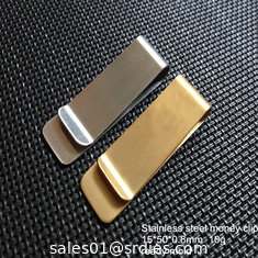 China Slim stainless steel money clips, plain slim metal money clips for business gifts, supplier