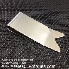 China Thin slim brush steel money clips for business gift, ready mold SS money clips for sale, supplier