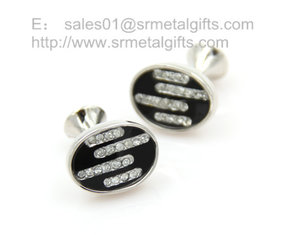 China Czech stone oval cufflinks for men gift, oval stone cuff links for business gift set, supplier