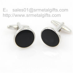 China 18mm black onyx round cufflinks, affordable round onyx cuff links in stock, supplier