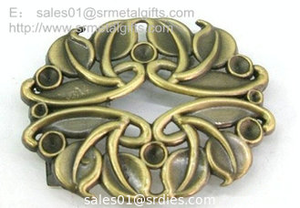 China Antique brass hollow engraved flower belt buckle, tailored antique men's belt buckles, supplier