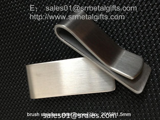 China 1.5mm thick heavy duty stainless steel money clips mens wallet, metal money clip for men, supplier