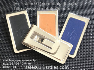 China Strong resilient stainless steel money clip for money and paper, metal money clips on sale supplier
