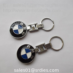 China Enamel metal BMW car logo coin holder keychains, custom auto logo keychains, supplier