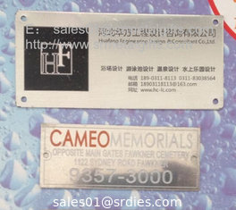 China Custom stainless steel business sign plates, screw-on stainless steel plaques wholesale, supplier