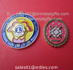 China Colour filled engraved souvenir medals wholesale, custom business medals with ribbon, supplier
