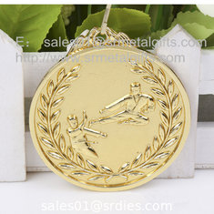 China Gold Karate medals for sale, blank engraved karate medals and medallions wholesale, supplier