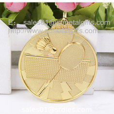 China Polish gold badminton medals, a selection of metal blank sports medals available, supplier