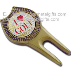 China Golf club advertising metal golf divot tool, golf club souvenir gift golf pitchforks, supplier