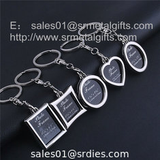 China metal photo locket keyrings, photo frame ornament to keychain, supplier