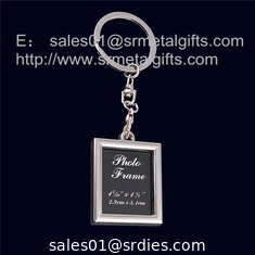 China Metal picture frame key tags, rectangle picture locket key chains, supplier