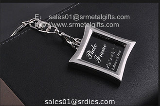 China Metal photo locket with print card insert to key ring, picture frame locket, supplier