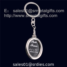 China Oval metal picture locket key ring, oval photo locket key chain, supplier
