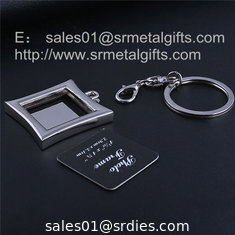 China Personalized metal keychain with photo frame, picture locket key tags, supplier