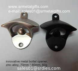 China Metal wall mounted bottle opener a pair pack, wall mounted beer openers supplier