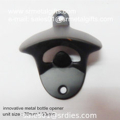 China Matt black wall mounted bottle opener, wall mounted metal opener supplier