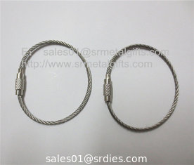 China Stainless wire cable key loop with customized length and accessory supplier