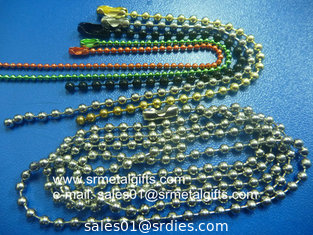 China sell diy steel bead chain with coupling cut to customized length supplier