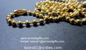 China supply diy brass jewelry ball chains, pre-cut steel bead chains, supplier