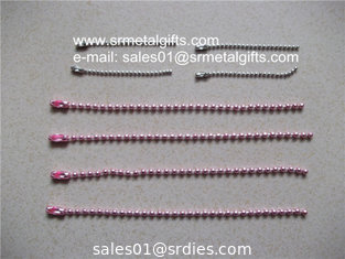 China Anodizing steel ball chain lanyards for DIY jewelry accessories supplier