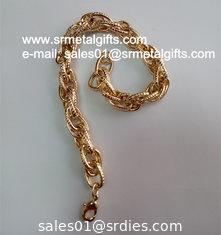 China Imitation gold fashion steel jewelry chain bracelet chain bangle supplier