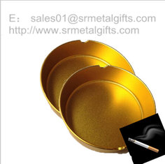 China Retail gold anodized aluminum ashtrays, anodised aluminum smoking ashtray supplier