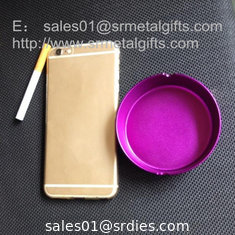 China Colored anodized aluminum smoking cigar ashtrays wholesale supplier