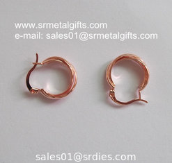 China Retail rose gold tone steel earring rose gold jewelry earrings supplier