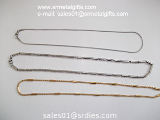 China 1mm steel snake chain necklace, snake chain sweater necklace supplier