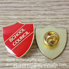 China Die struck enamel lapel pin with color filled and epoxy coated supplier