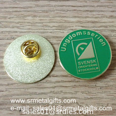 China Custom enamel lapel pin with butterfly clutch, China pin factory supplier