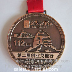 China Antique bronze engraved metal medals, bespoke antique bronze sports medallions, supplier