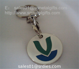 China Shopping cart trolley coin key chain, zinc alloy supermarket trolley coins, China factory, supplier